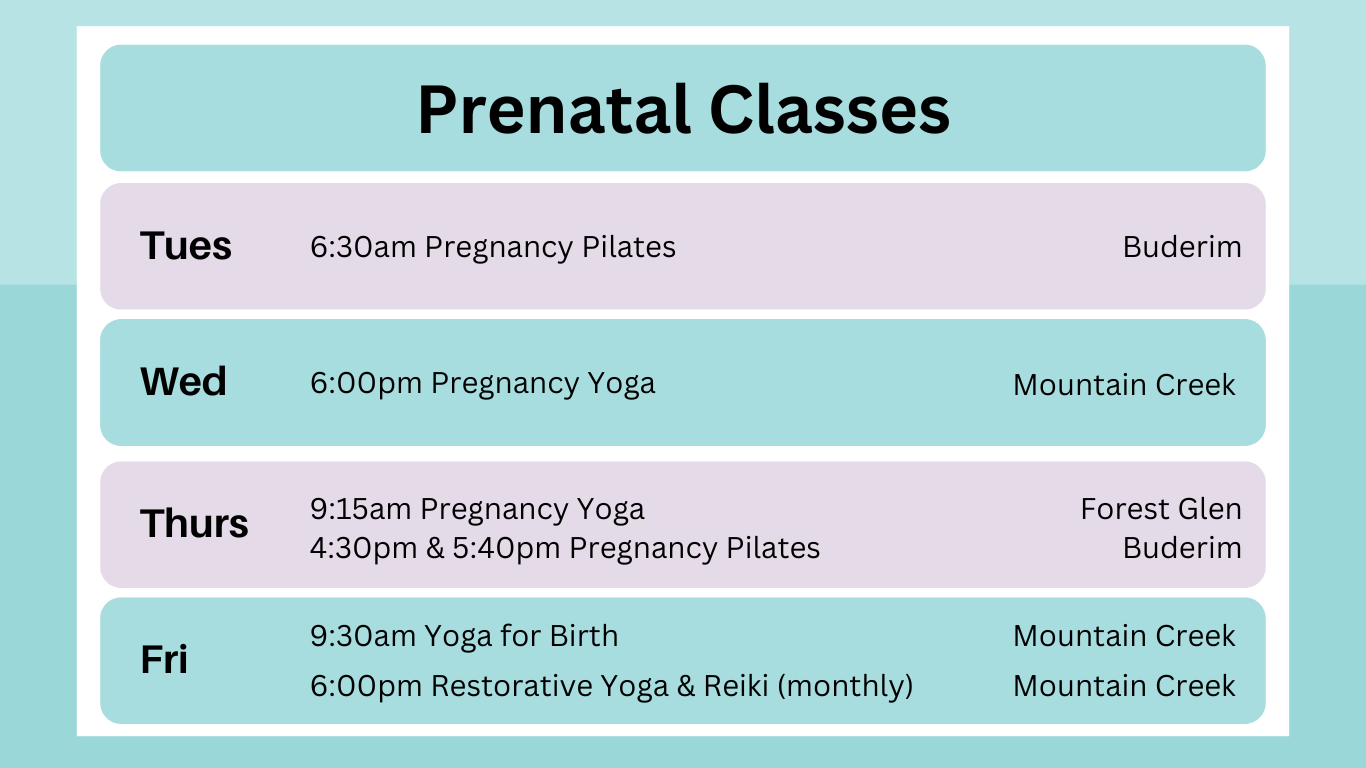Timetable - Shine Yoga